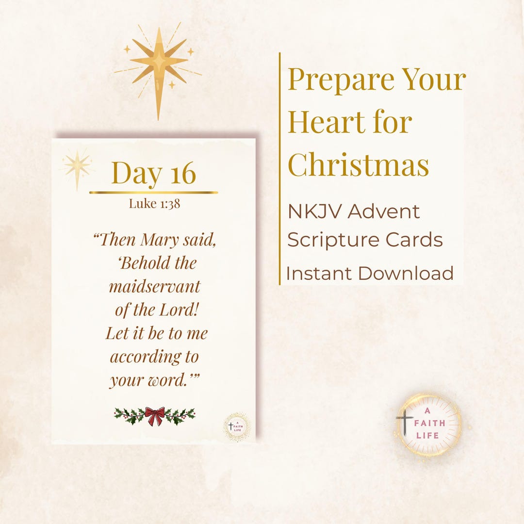 25 Days of Advent Scripture Cards Printable (NKJV) • Christian ...