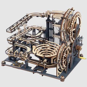 Wooden Marble Run DIY Set Wood Puzzle Building Model Assembly Kit - Etsy