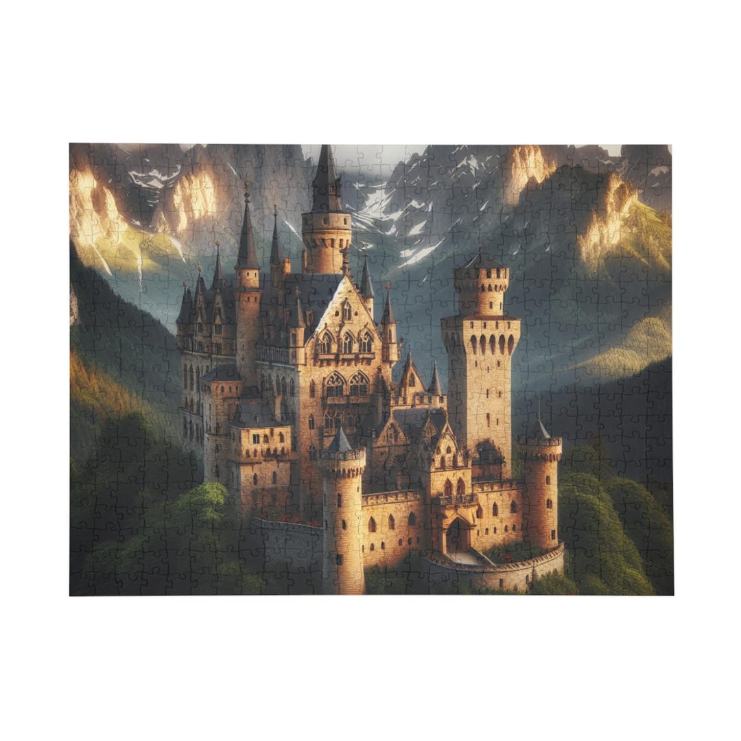Puzzle, German Castle Jigsaw Puzzle, Mountain Landscape, 1000 Piece ...