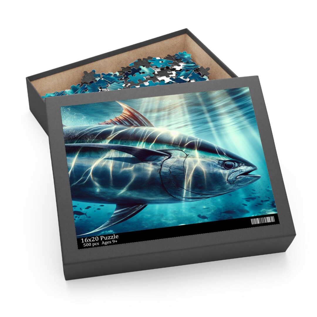 Realistic Tuna Fish Puzzle, Ocean Art Jigsaw, Underwater Decor, 120-500 ...