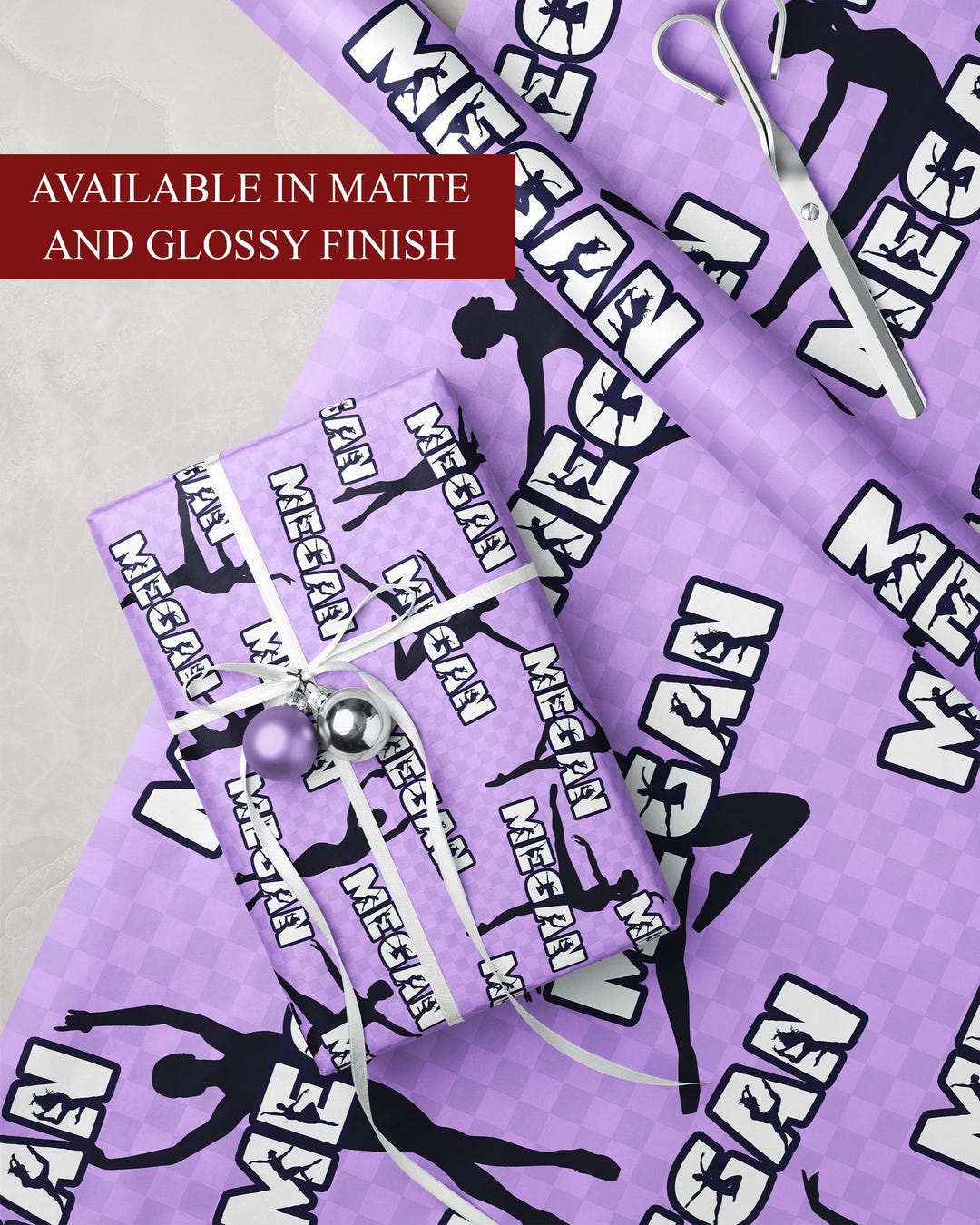 Dancer Christmas Wrapping Paper, Dancer Gift Wrapping Paper, Dance Team ...