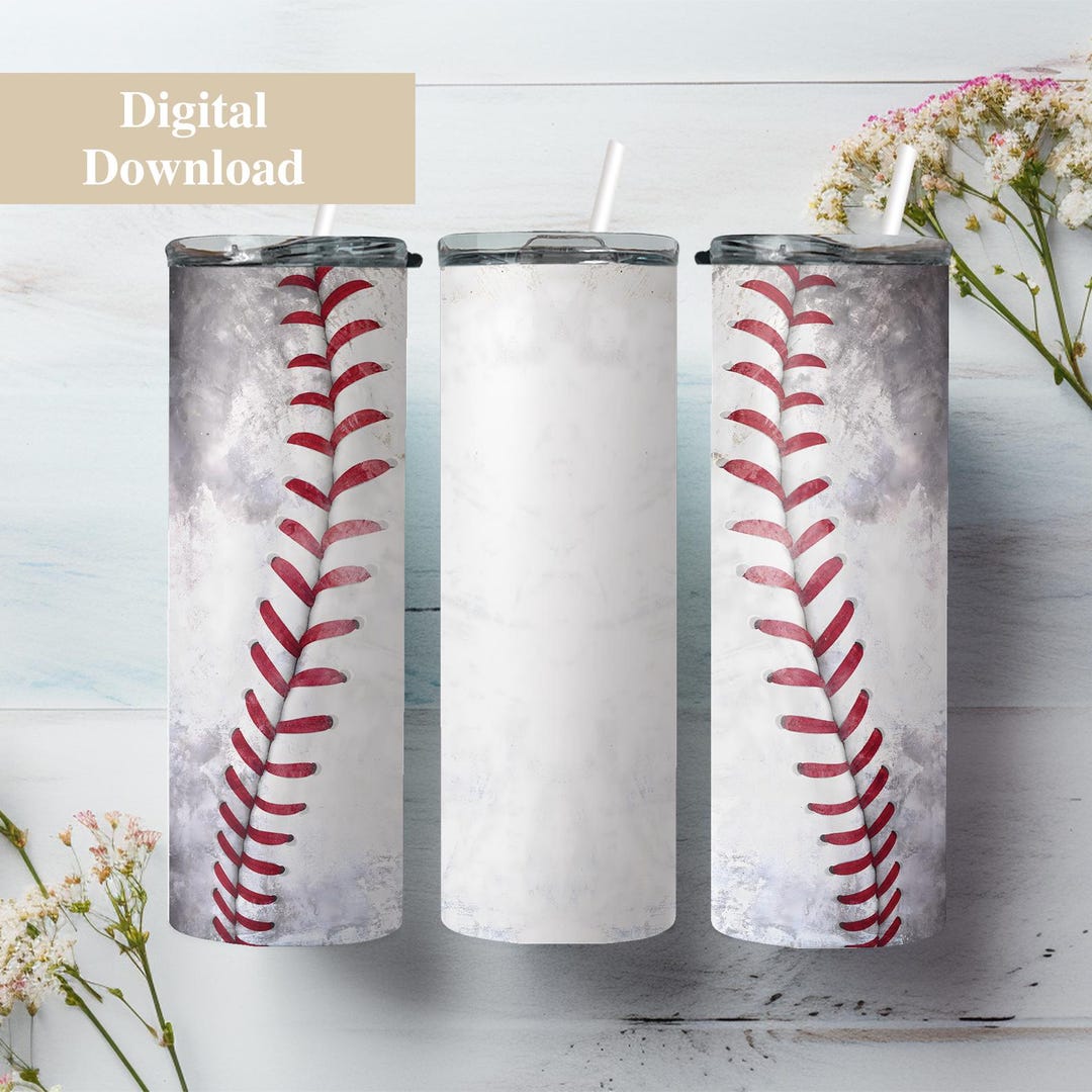 Baseball 20 Oz Tumbler Wrap, Baseball Tumbler PNG, Baseball Tumbler ...