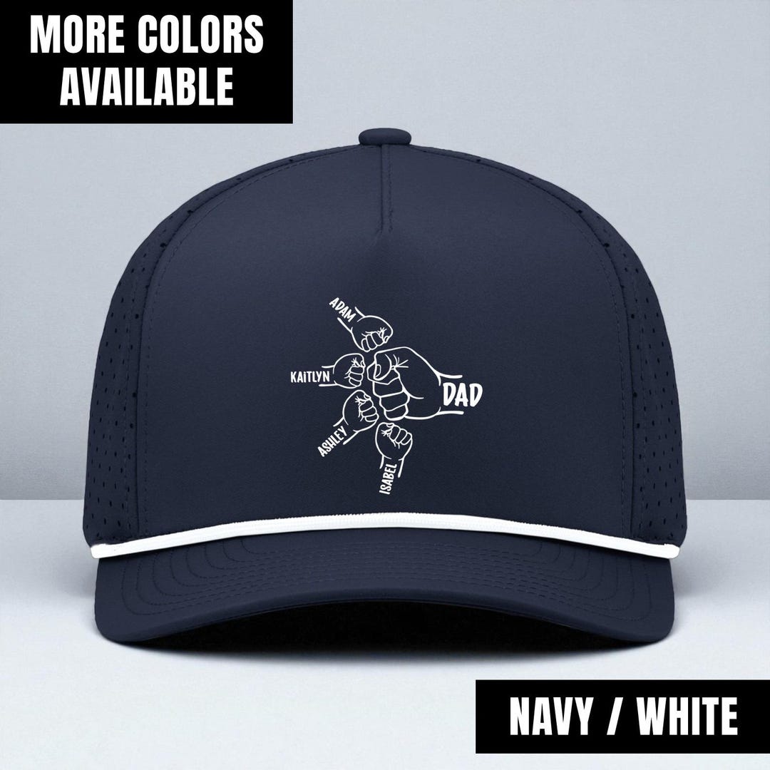 Personalized Dad Rope Hat, Dad Gift With Kids Names, Dad Gift From Kids ...