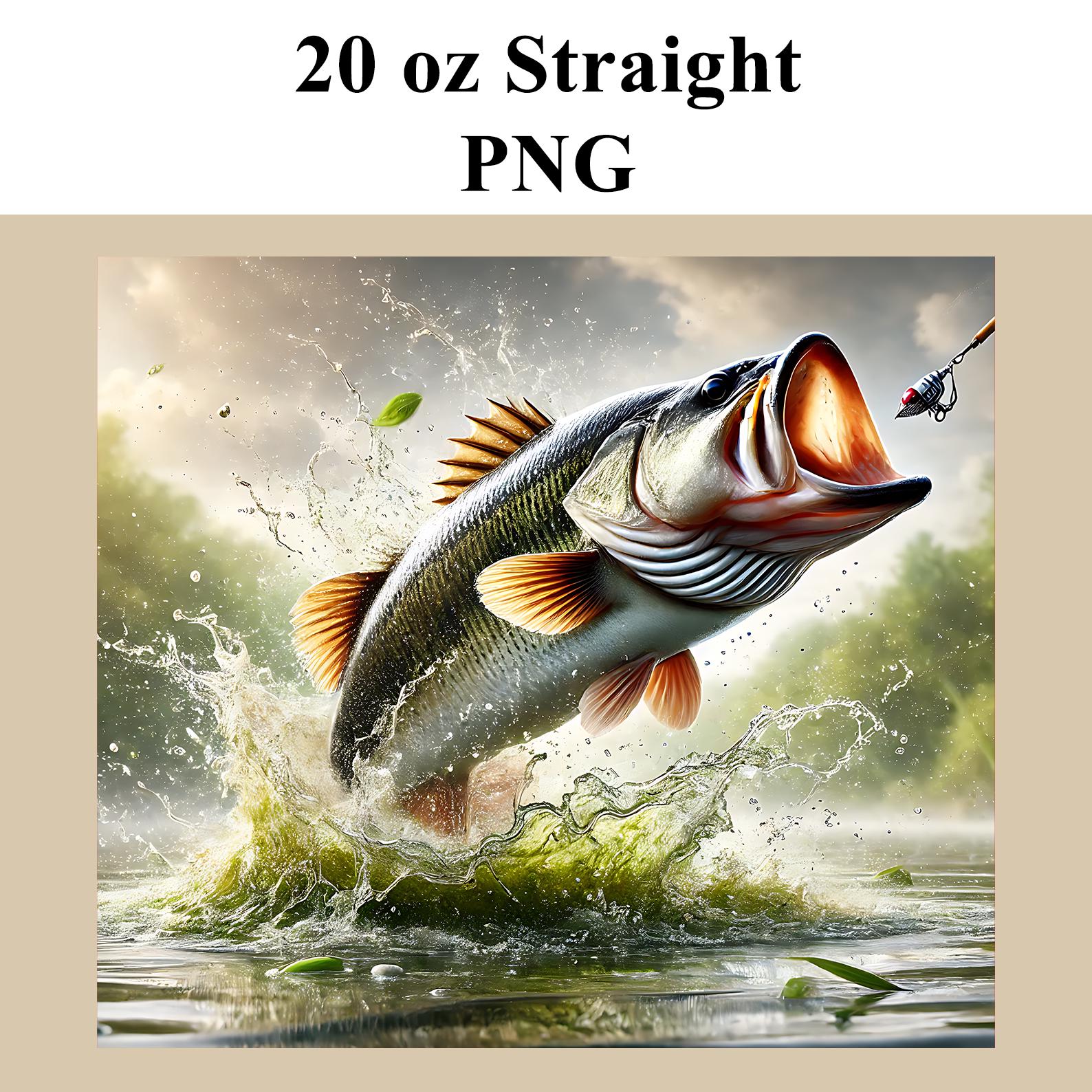 Bass Fish 20 Oz Tumbler Wrap, Bass Fish Tumbler PNG, Bass Fish Tumbler ...