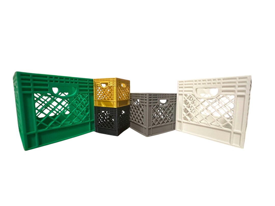 Stackable Mini Milk Crates Set: Whimsical Home Office Storage Solution ...
