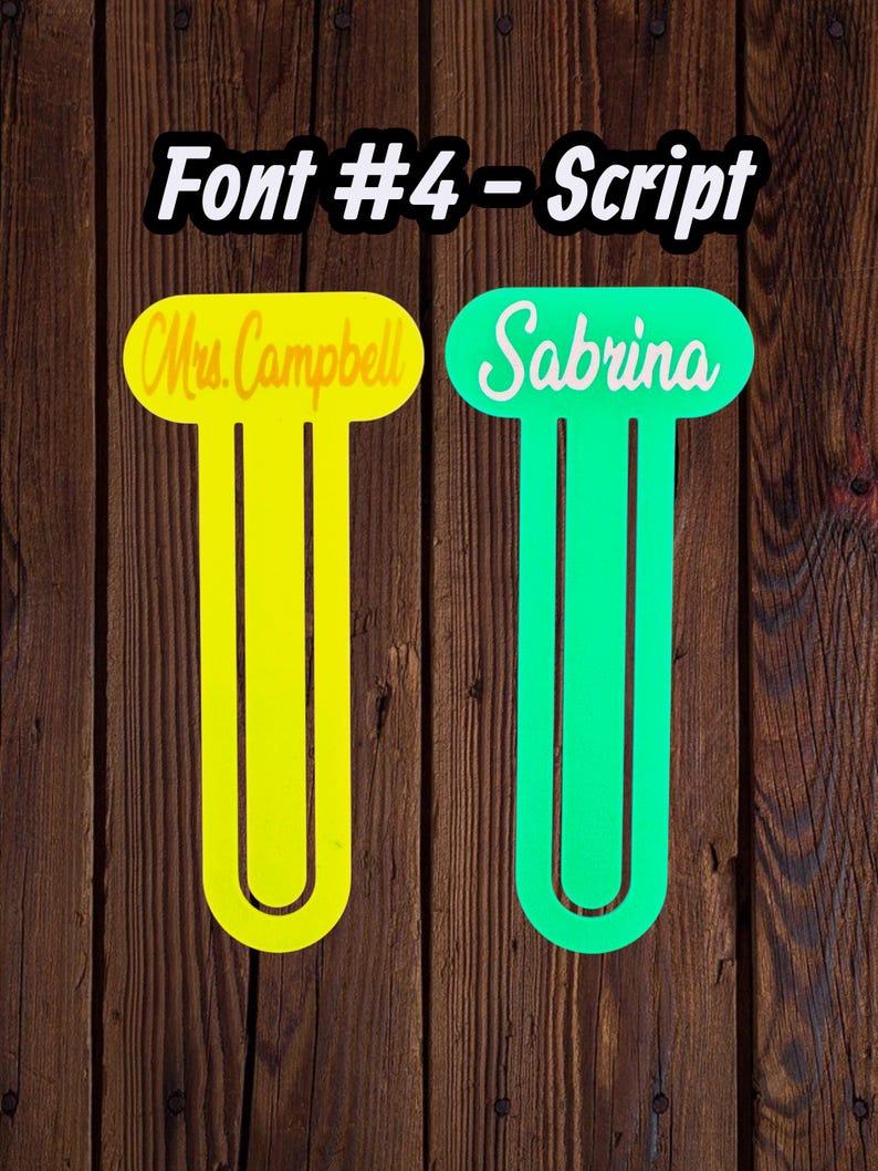 Personalized Bookmark: Custom Name, Text - Gift for Students, Teachers ...