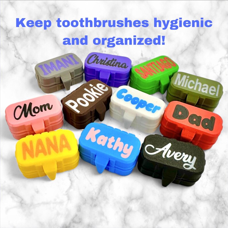 Personalized Toothbrush Cover Case: Custom Name With Secure Locking ...