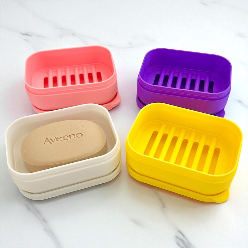 Leak Proof Soap Container With Drip Tray: Travel Soap Storage - Etsy