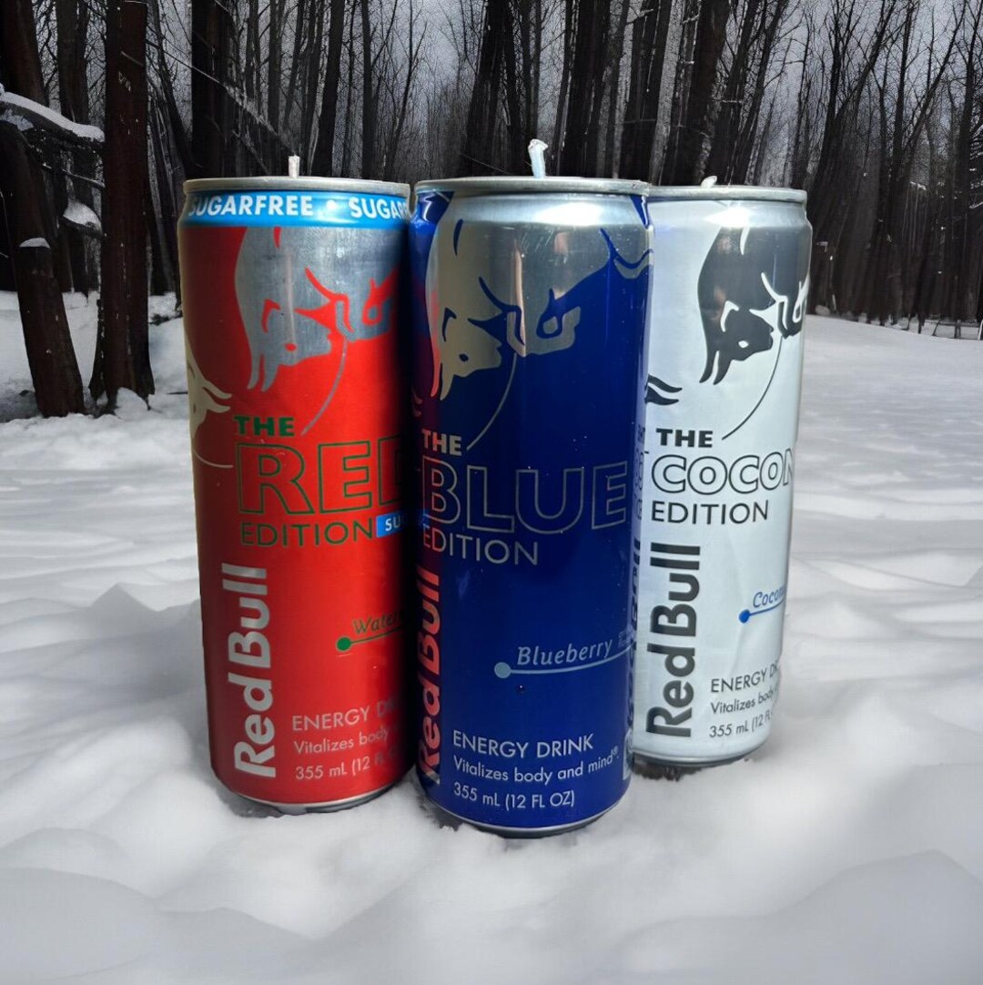 Red Bull Energy Drink Candle Package Handmade Custom Candles Custom ...