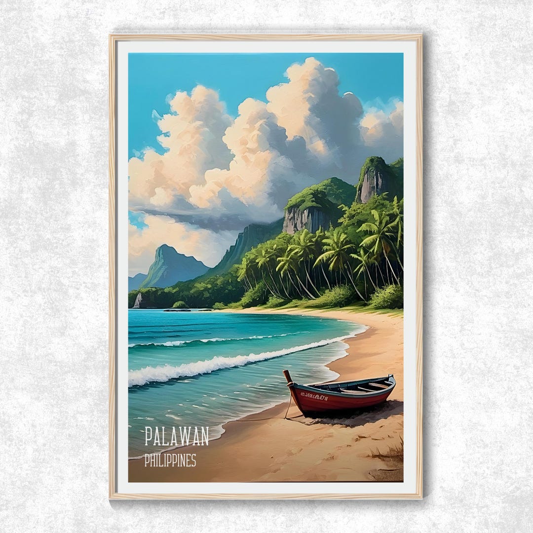 Palawan Travel Wall Art, Philippines Print, Exotic Beach Poster ...