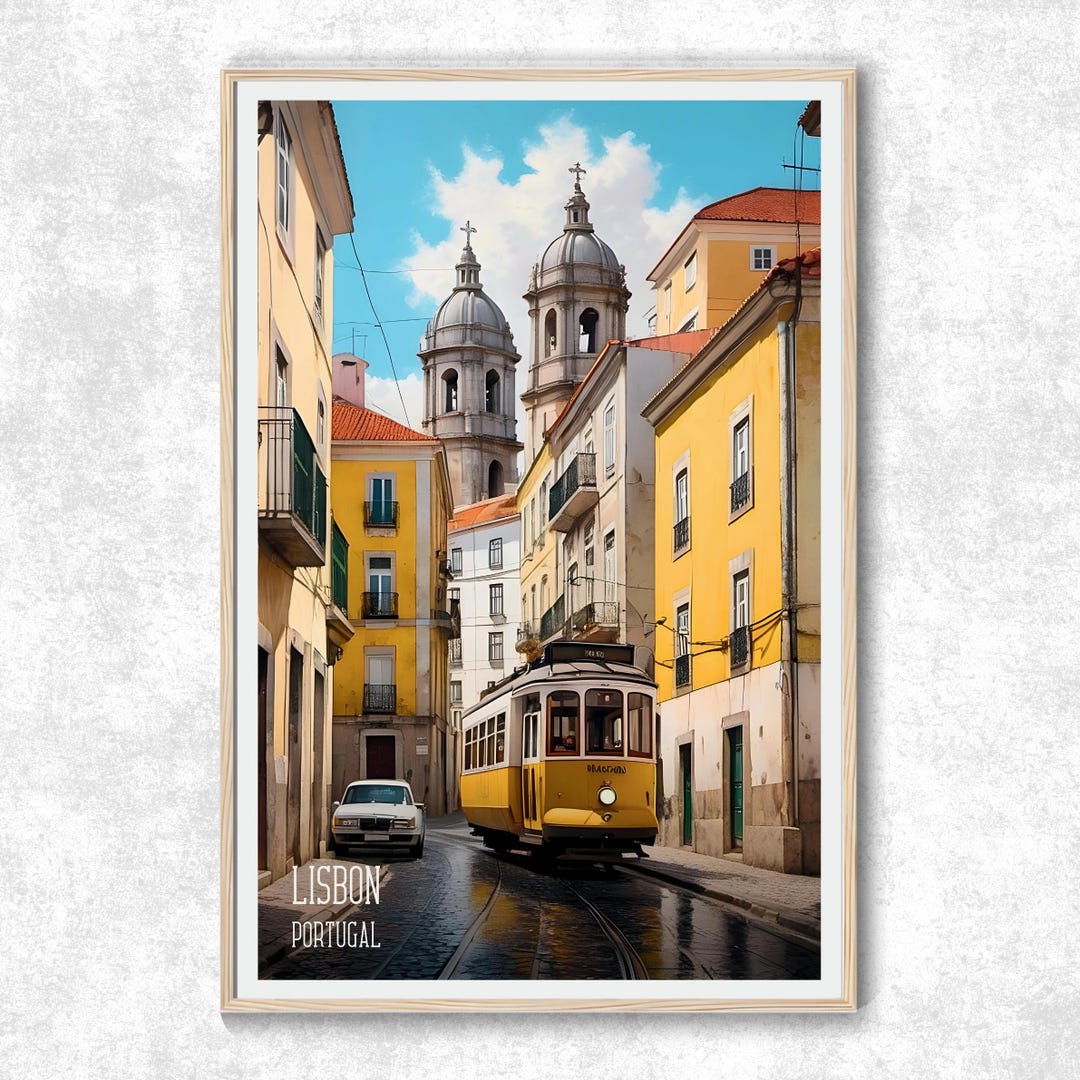 Lisbon Travel Wall Art, Portugal Print, Lisboa Poster, European City ...
