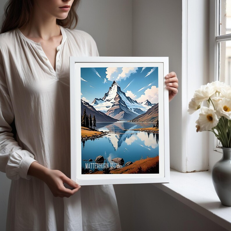 Matterhorn Print, Alpine Decor, Swiss Alps, Switzerland Poster ...