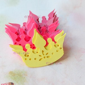 Princess Crown Tags Size 2.50 girl Baby Shower Labels paper Crown Die ...