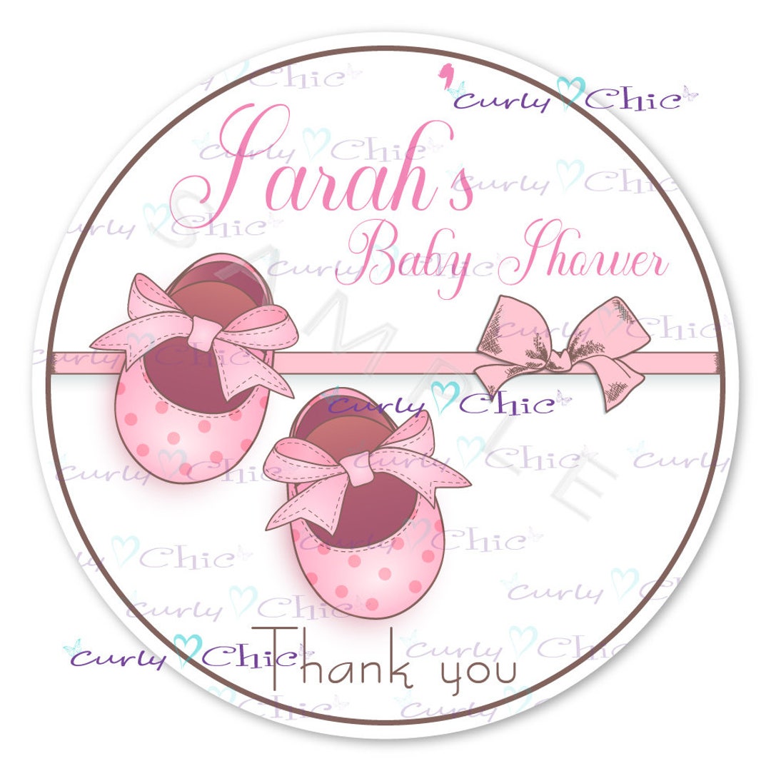 Personalized Baby Shower Stickers custom New Baby Labels little Pink ...