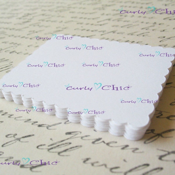 Scalloped Labels - Etsy