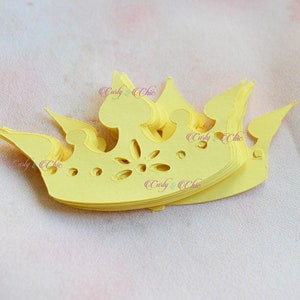 Princess Crown Tags Size 2.50 girl Baby Shower Labels paper Crown Die ...