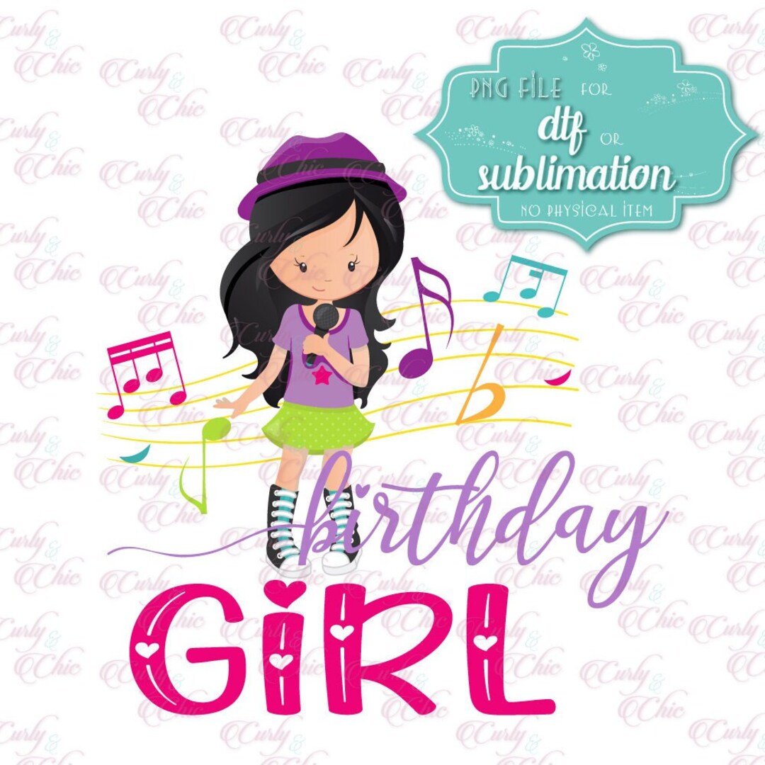 Future Happy Singer PNG -happy Birthday DTF Digital Print -beautiful ...