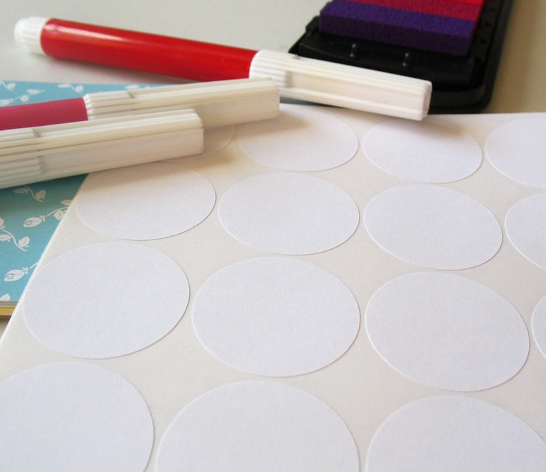 Circles Sticker Paper sticker Labels in Blank custom Sticker | Etsy