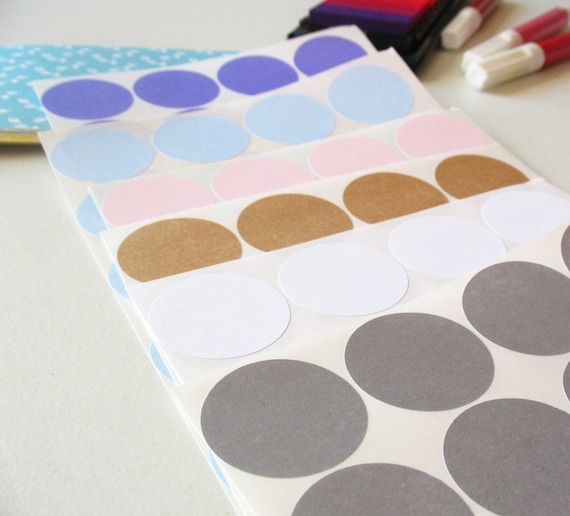 Circles Sticker Paper sticker Labels in Blank custom Sticker | Etsy