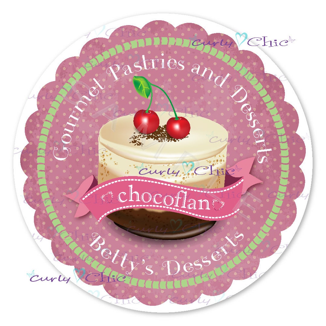 Business Shop Stickers cup Cake Labels bakery Shop Stickers ...