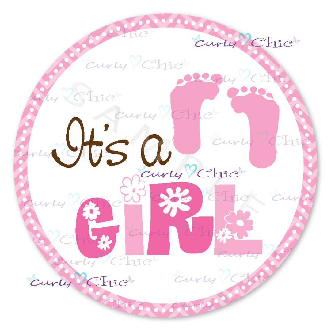 Personalized Baby Shower Stickers custom New Baby Labels little Pink ...