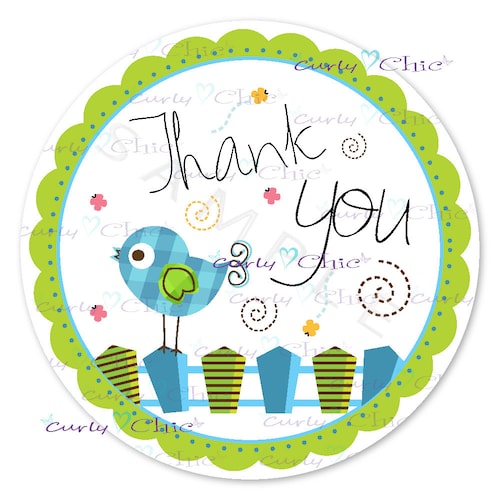 Thank You Labels Square Shape Thank You Stickers Shop | Etsy