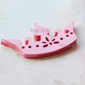 Princess Crown Tags Size 2.50 girl Baby Shower Labels paper Crown Die ...