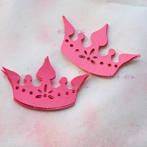 Princess Crown Tags Size 2.50 girl Baby Shower Labels paper Crown Die ...