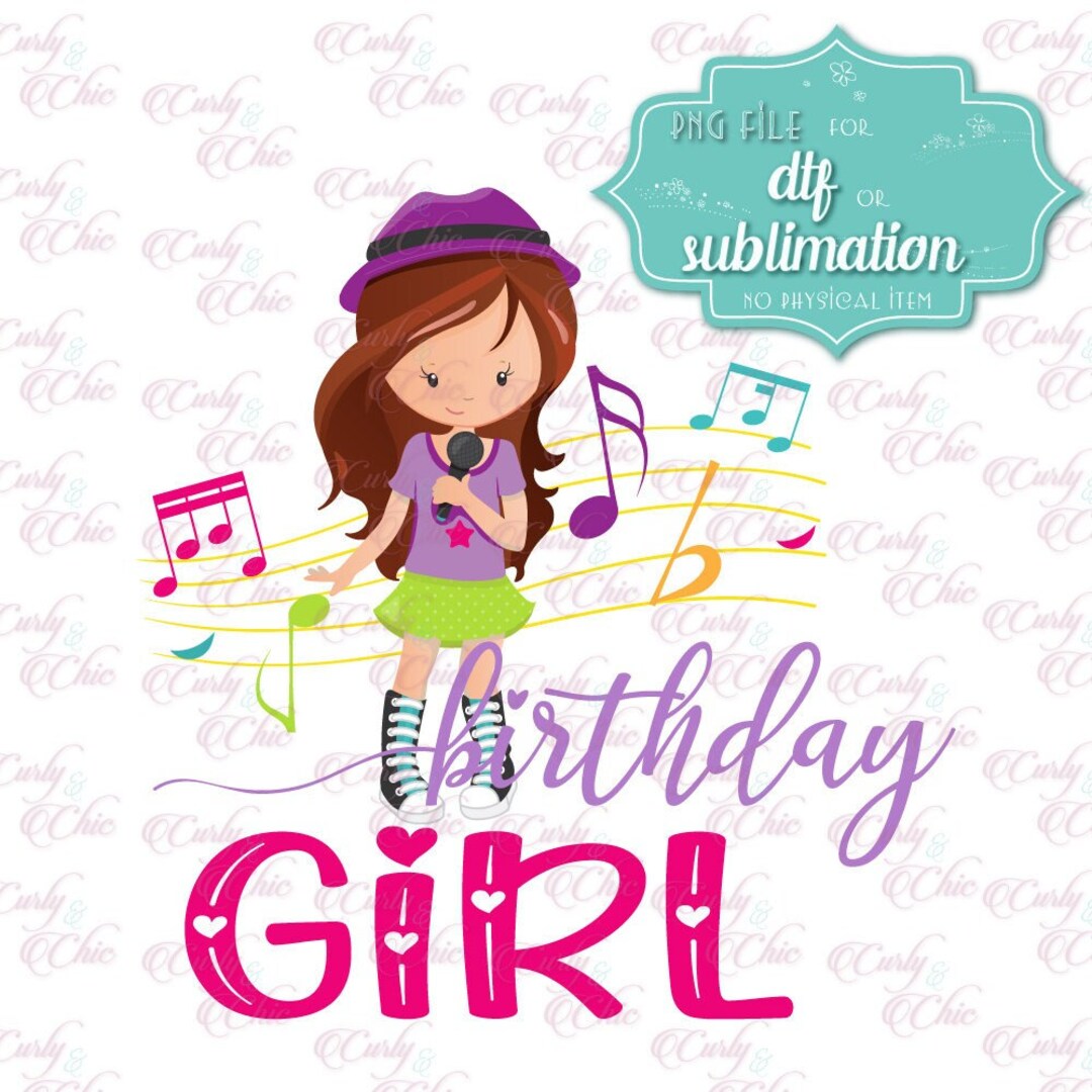 Future Happy Singer PNG -happy Birthday DTF Digital Print -beautiful ...