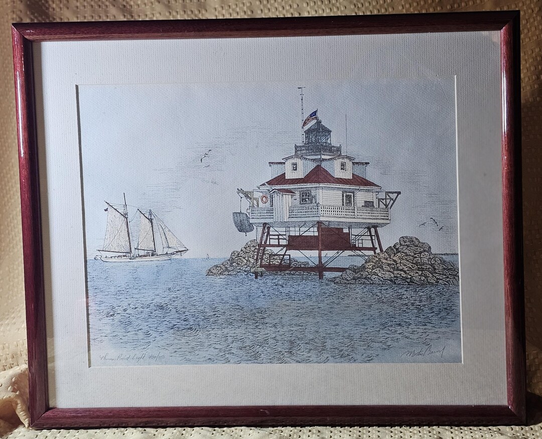 Thomas Point Light Martin Barry Framed Number Signed Art. - Etsy