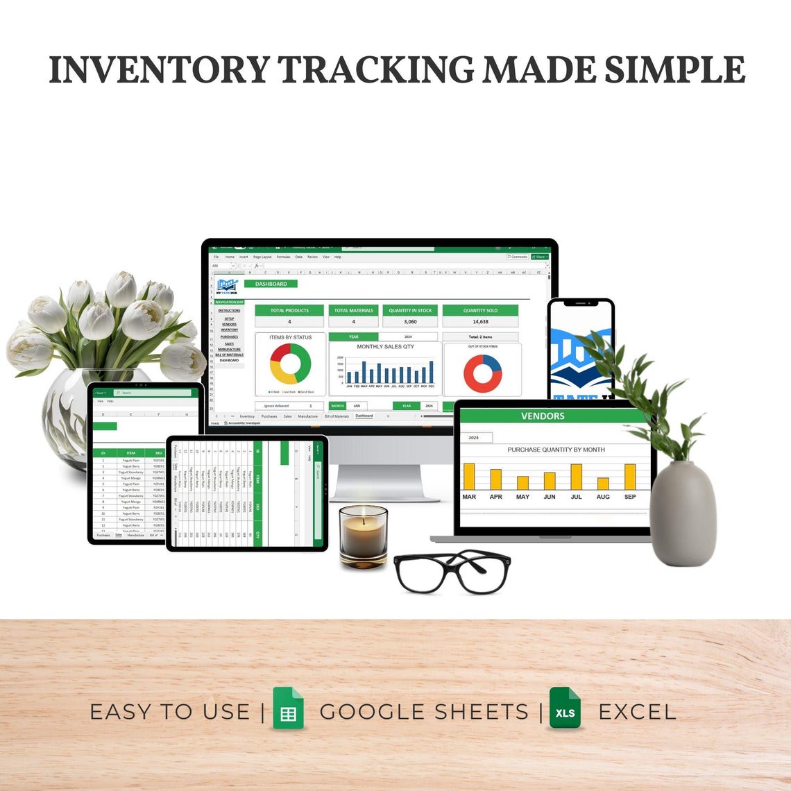 Inventory Tracker Inventory Management Google Sheets Small Business ...