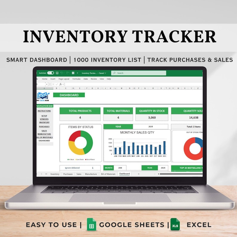 Inventory Tracker Inventory Management Google Sheets Small Business ...