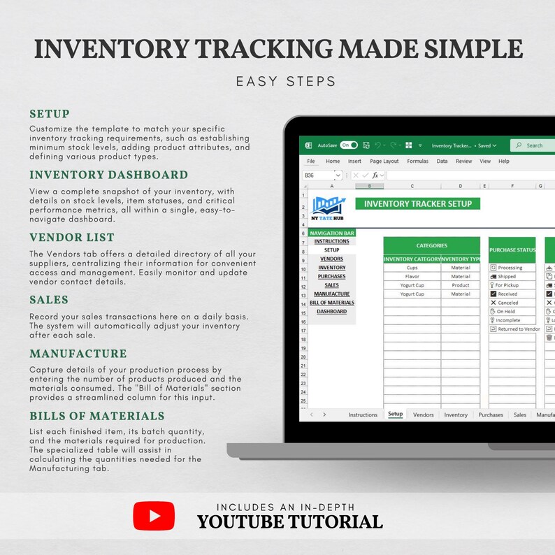 Inventory Tracker Inventory Management Google Sheets Small Business ...