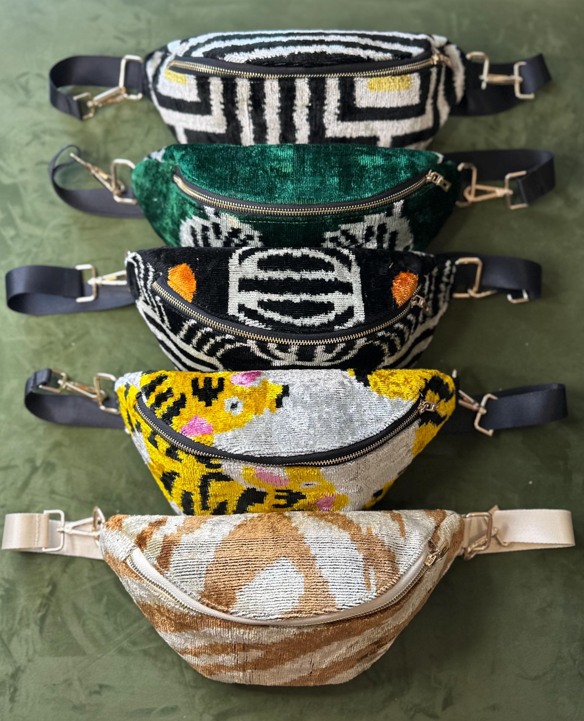 Handmade Velvet Fanny Pack: Zebra Animal Print Belt Bag I Holiday Gift ...
