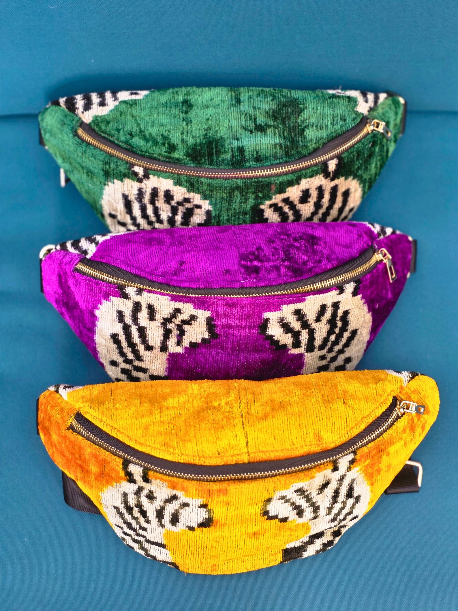 Handmade Velvet Fanny Pack: Zebra Animal Print Belt Bag I Holiday Gift ...