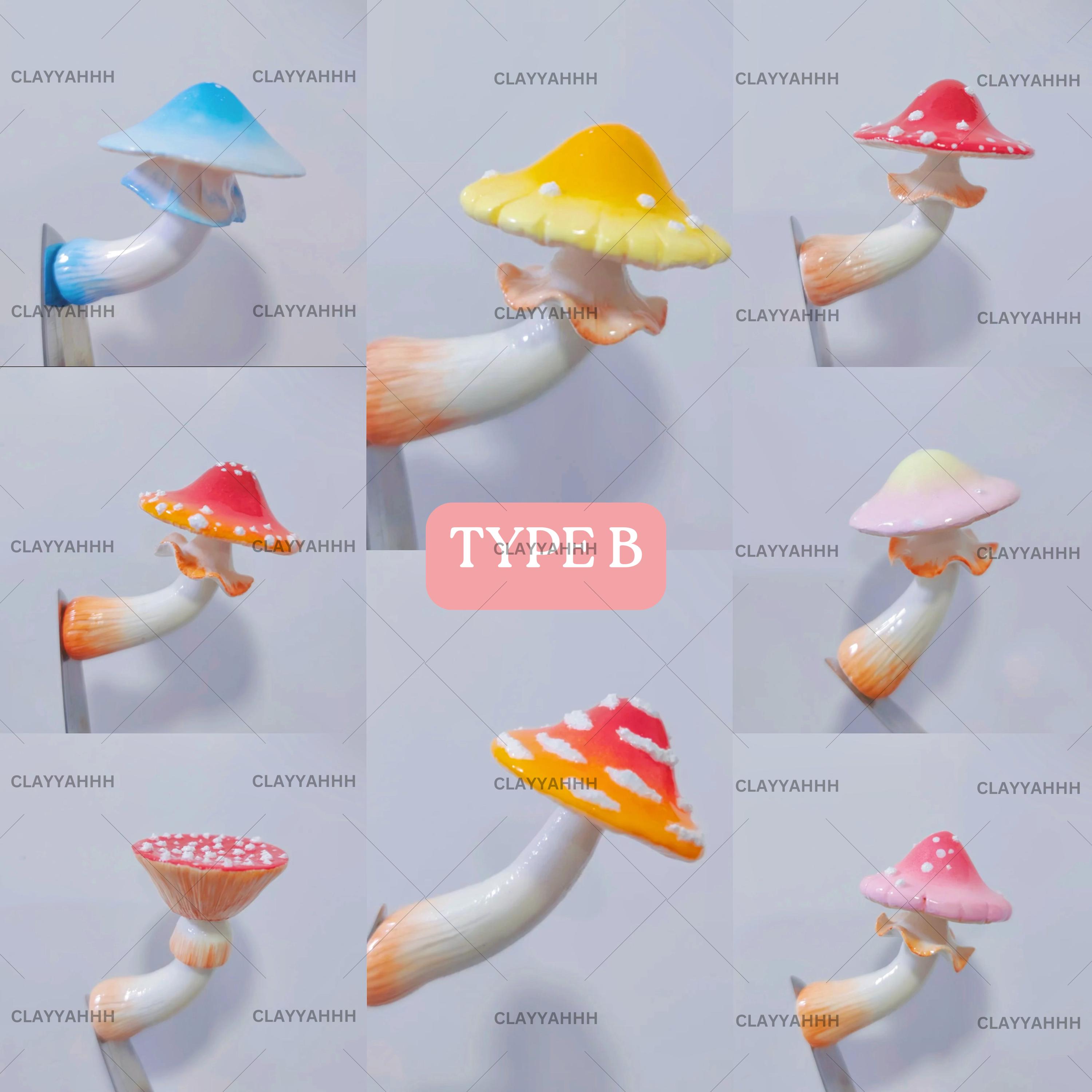 Cute Clay Mushroom Fridge Magnets | Fairycore Kitchen Decor ...