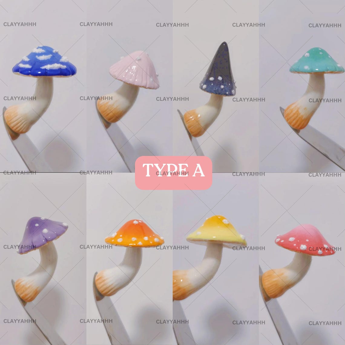 Cute Clay Mushroom Fridge Magnets | Fairycore Kitchen Decor ...