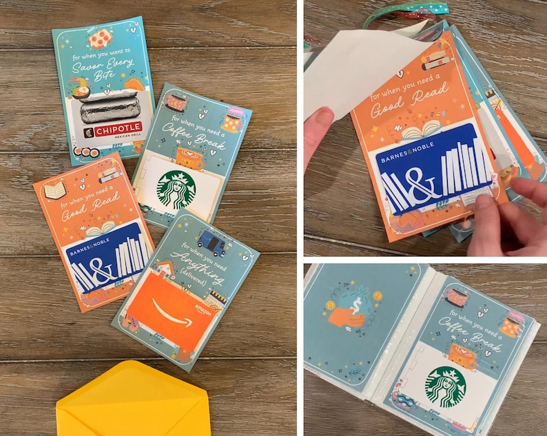 Printable Gift Card Template: DIY Gift Card Book, Holder, Gift Card ...
