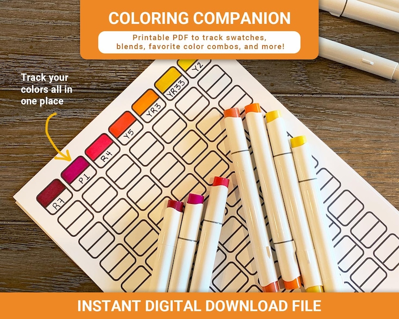 Coloring Companion: Track Swatches, Color Palettes, and More (digital ...
