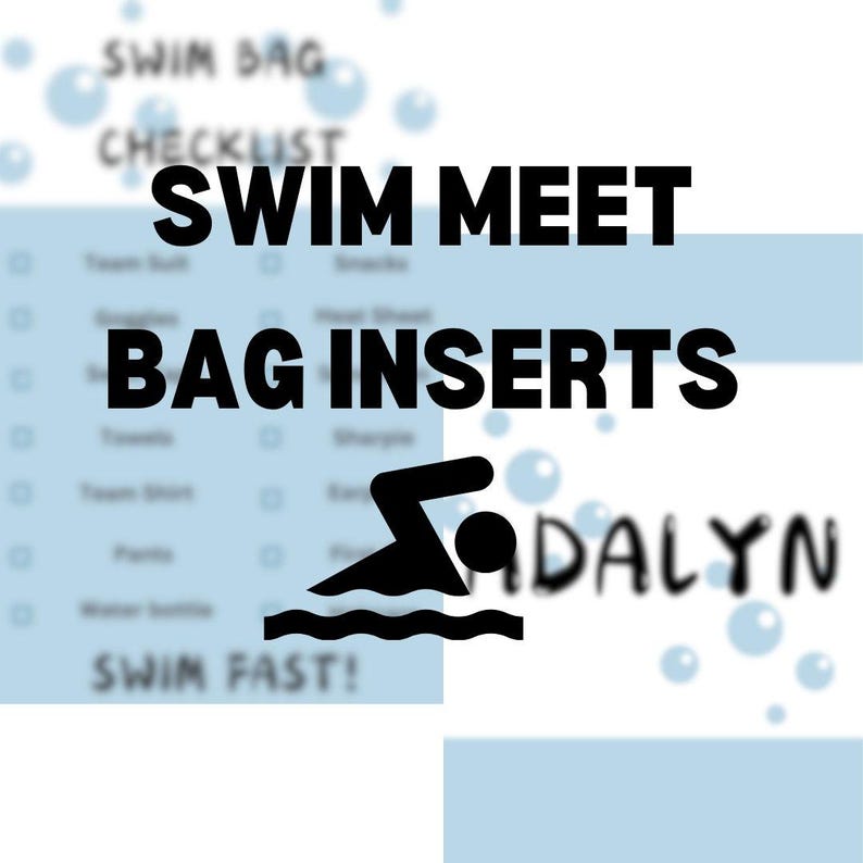 EDITABLE Swim Meet Bag Tag Insert! - Etsy