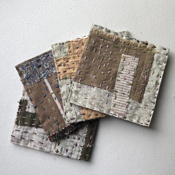 Handmade Sashiko Coasters - Etsy