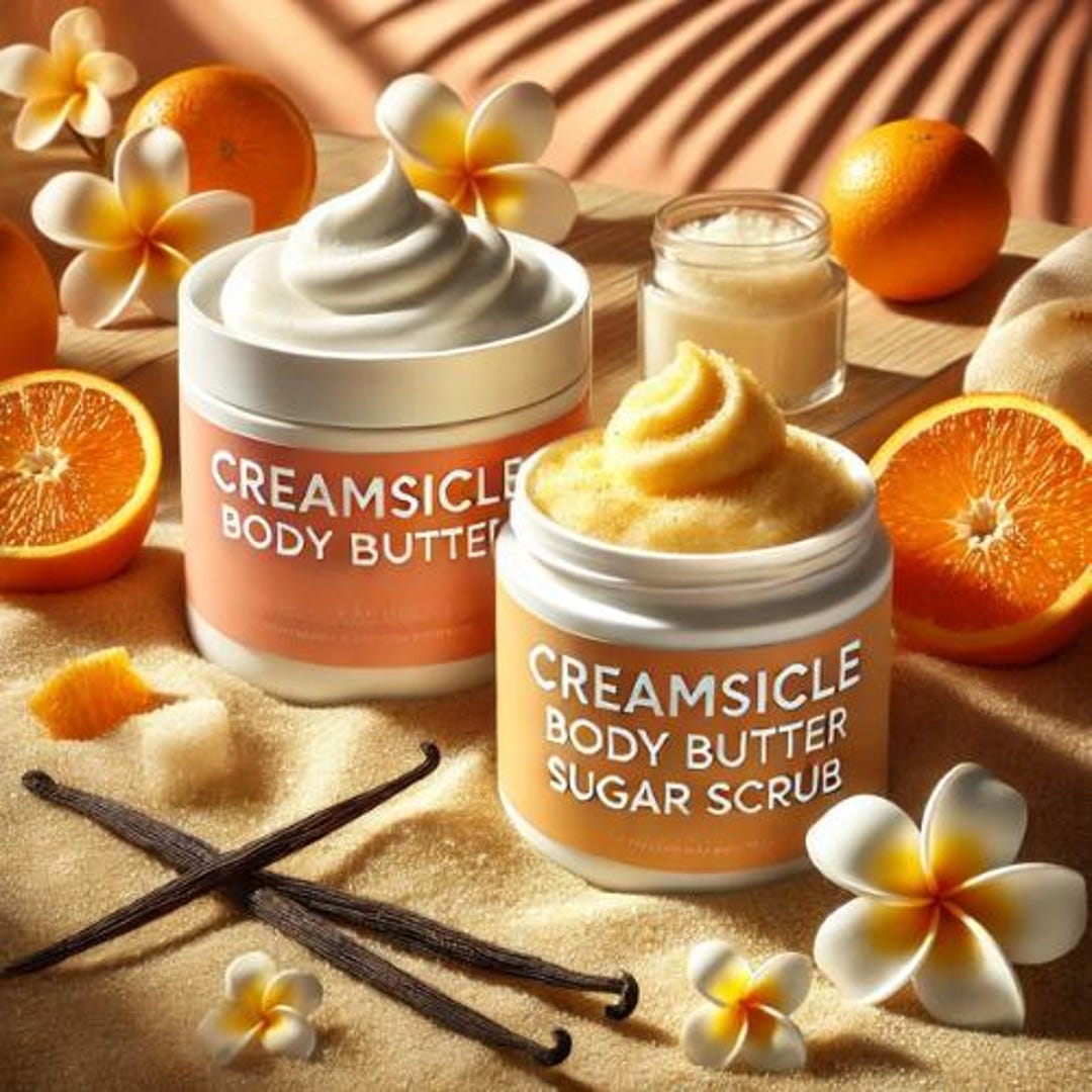 Orange Creamsicle Body Butter & Sugar Scrub Duo - Etsy