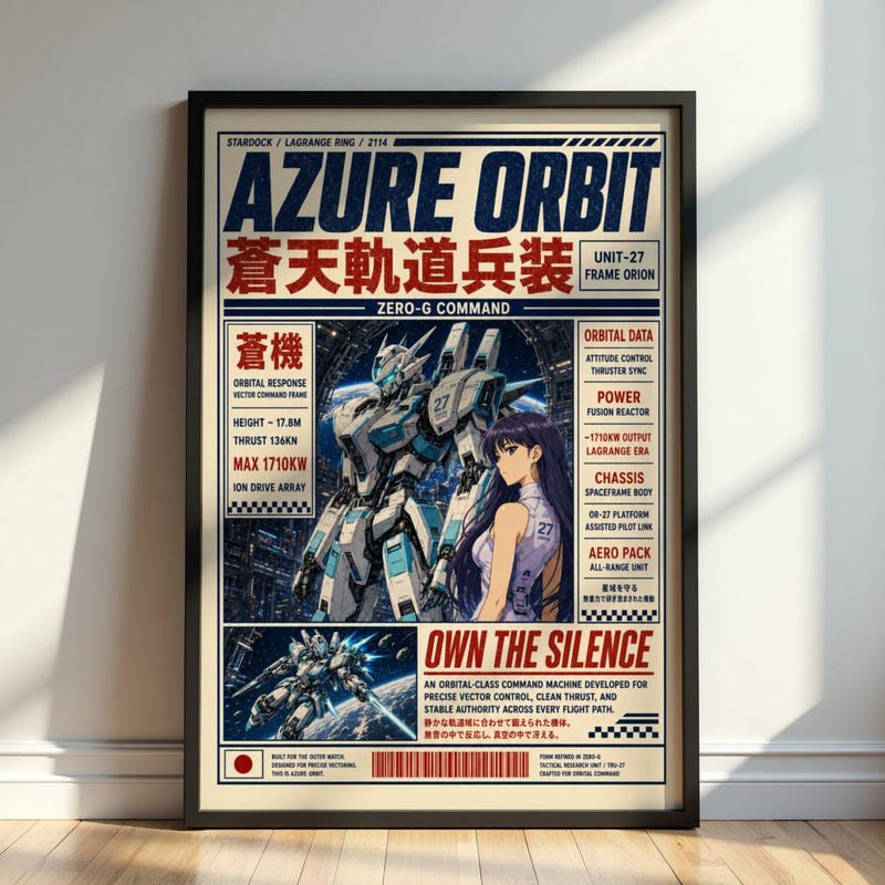 Japanese Gundam Poster - Etsy