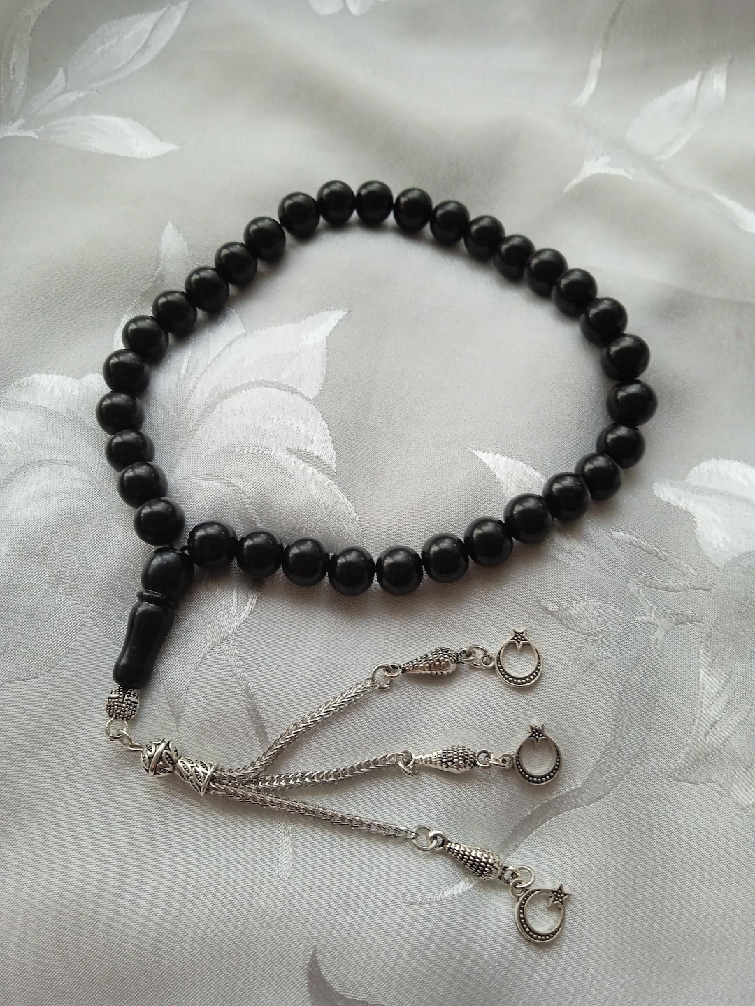 Real Erzurum Oltu Stone Handmade Rosary İslamic Prayer Beads, 33 Beads ...