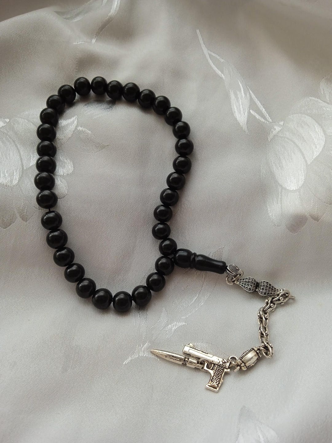 Real Erzurum Oltu Stone Handmade Rosary İslamic Prayer Beads, 33 Beads ...