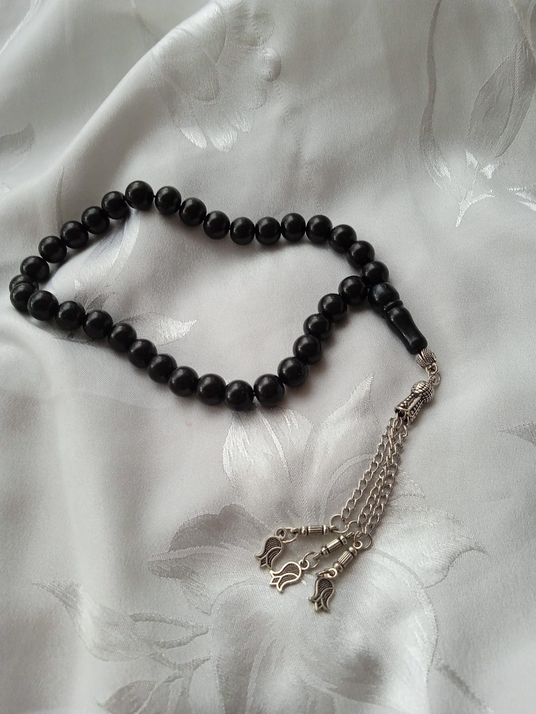Real Erzurum Oltu Stone Handmade Rosary İslamic Prayer Beads, 33 Beads ...
