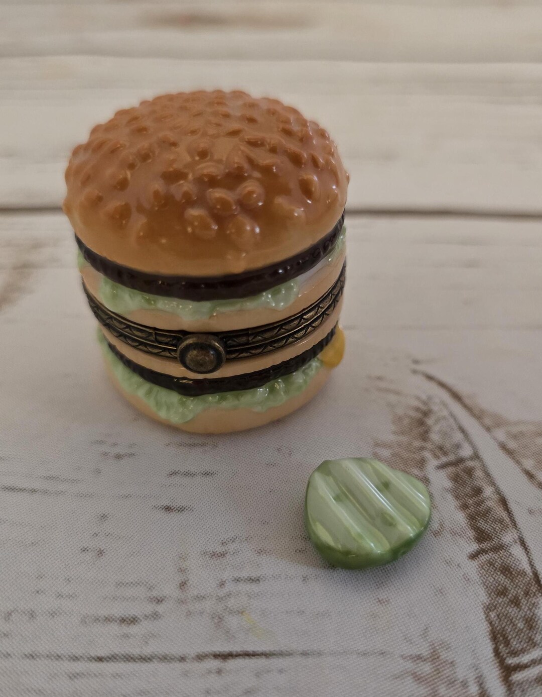Vintage Mcdonald's Big Mac With Pickle Trinket Midwest PHB Porcelain ...