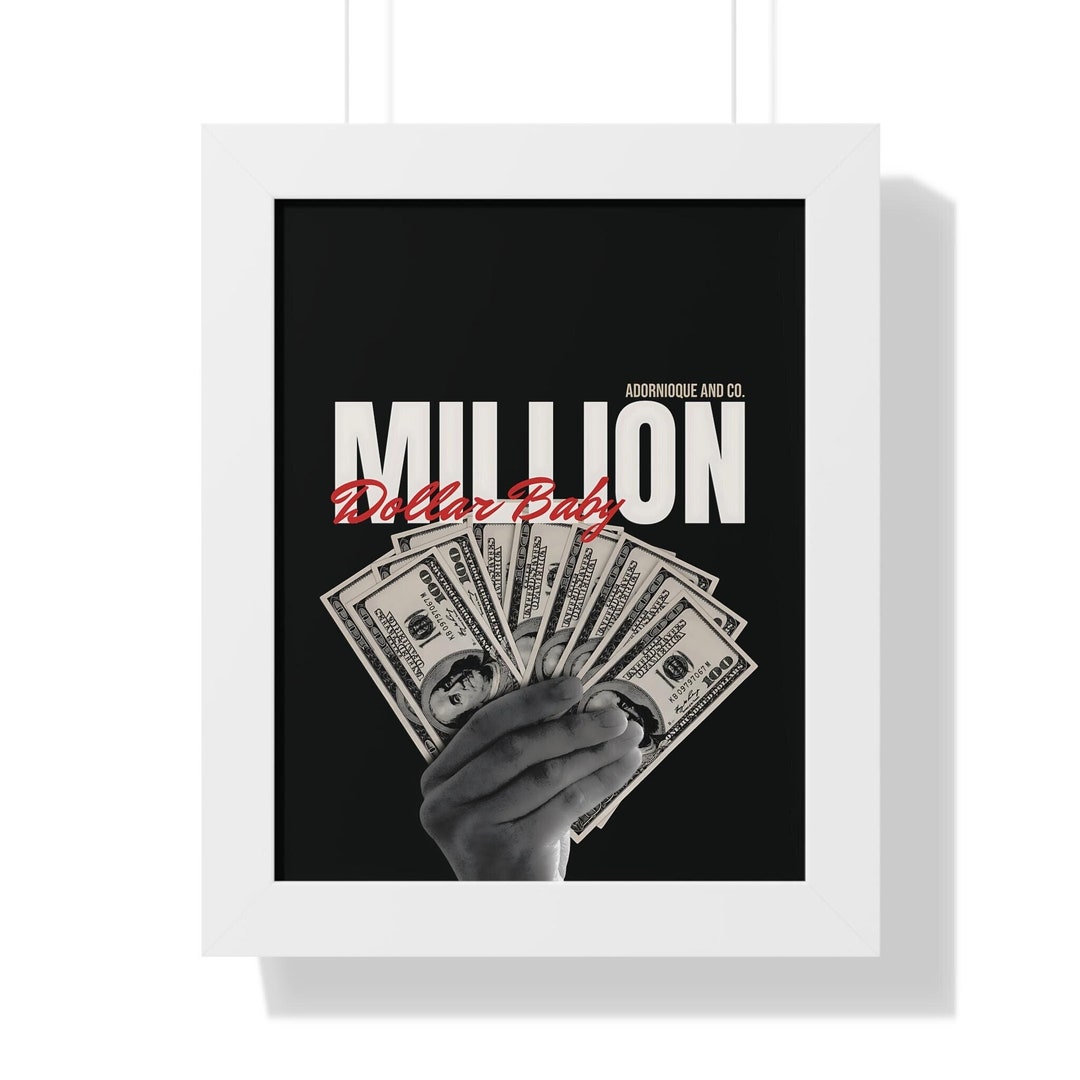 Framed Vertical Poster, Dollar Portrait Million Dollar Baby Movie Quote ...