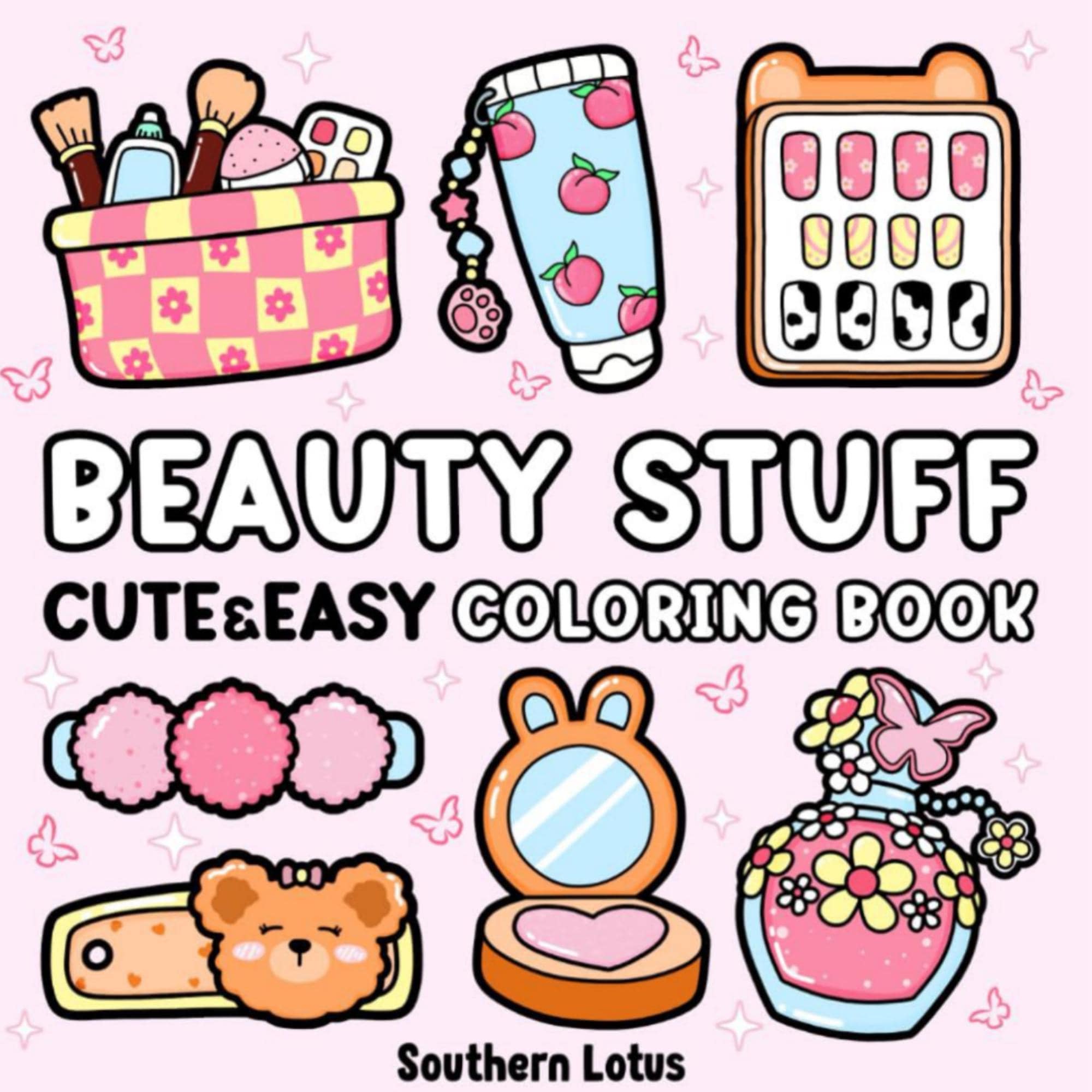 Coco Wyo Beauty Stuff Bold and Easy Coloring Book Adult and Teens ...