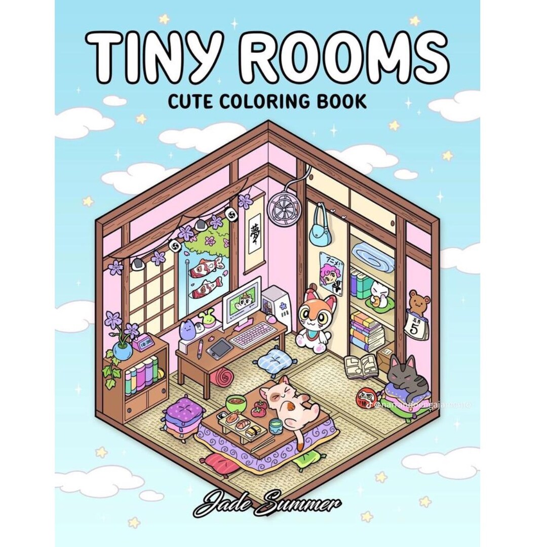 Coco Wyo Tiny Rooms Pocket Room Coloring Book Instant Download 16 Pages ...